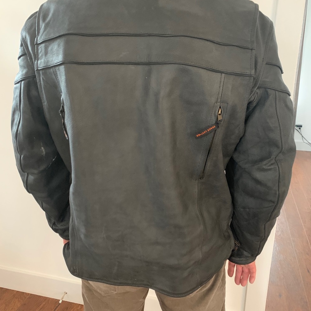 Classic Sophisticated Vance Leather Moto Jacket - Gem